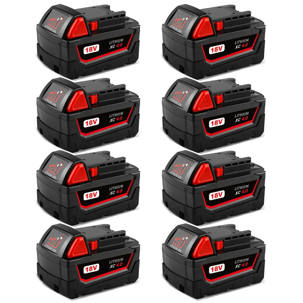 For Milwaukee M18 Battery Replacement | 18V XC 4.0Ah Li-Ion Battery 8 ...