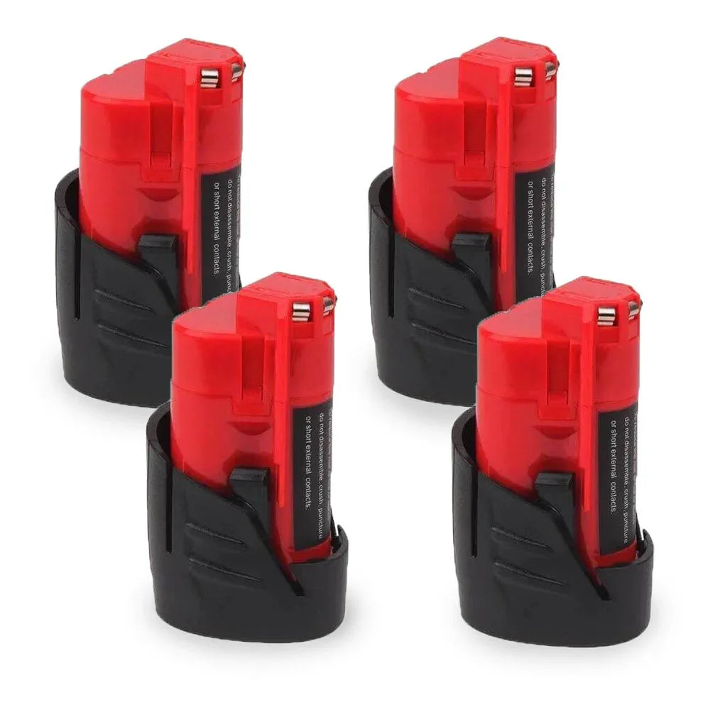 For Milwaukee M12 12V 2.5Ah Replacement Li-ion Battery 4 Pack | cleara ...