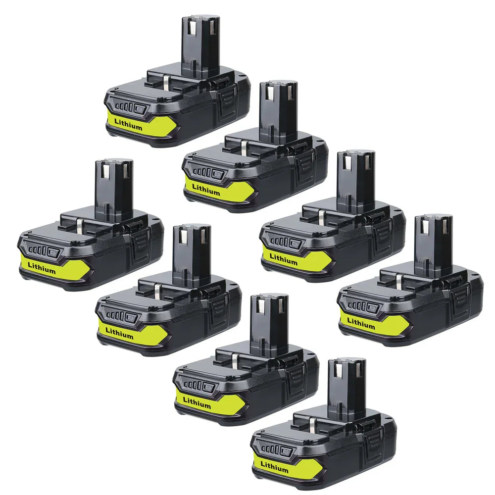 3.6Ah For Ryobi P102 Battery Replacement | 18V Li-Ion Battery 8 Packs ...