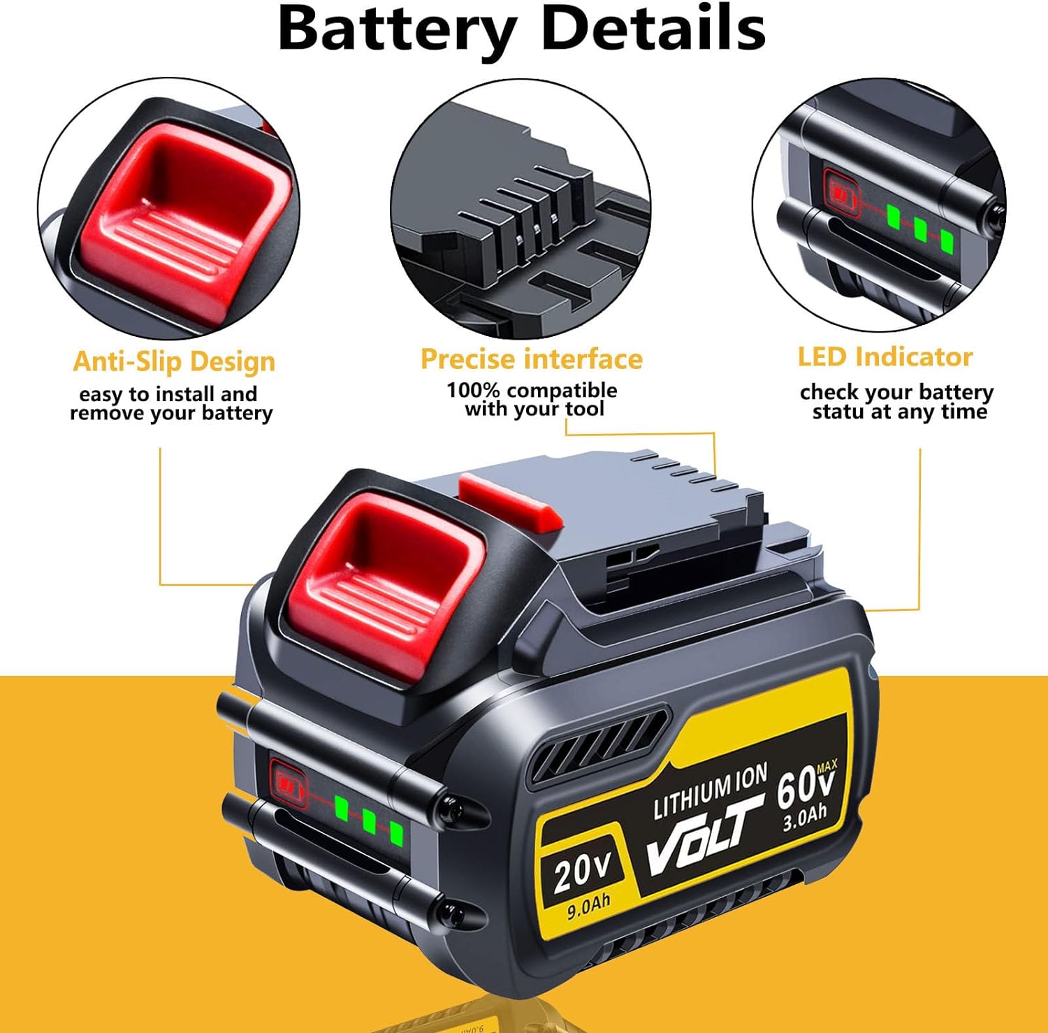 For Dewalt DCB609 20V/60V MAX FLEXVOLT Li-Ion 9.0Ah Battery DCB609-2 D – Triple-Batteries