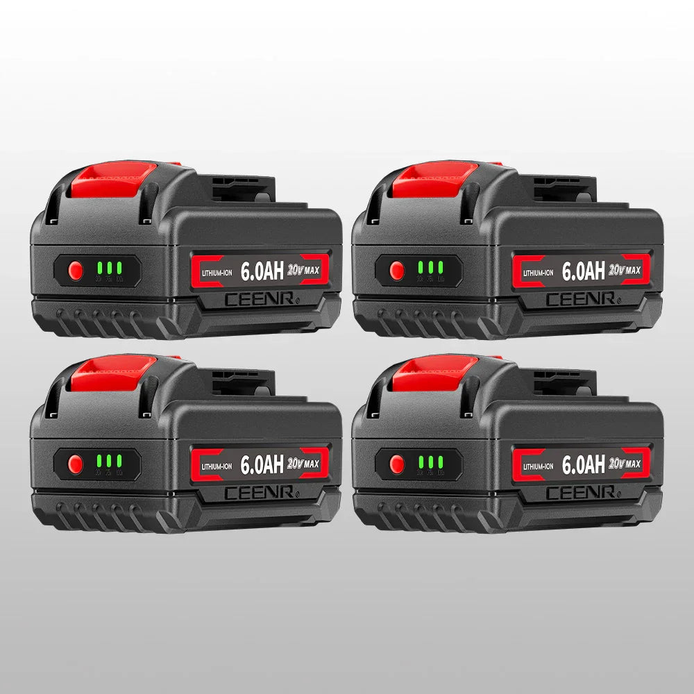 Ceenr 6.0Ah Battery for DeWalt 18V(20V Max) 4 Pack | Replacement Model ...